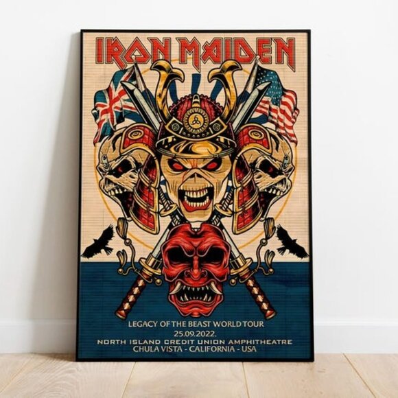 Art | Vintage Rock Band Poster Heavy Metal Music Wall Art Print | Poshmark